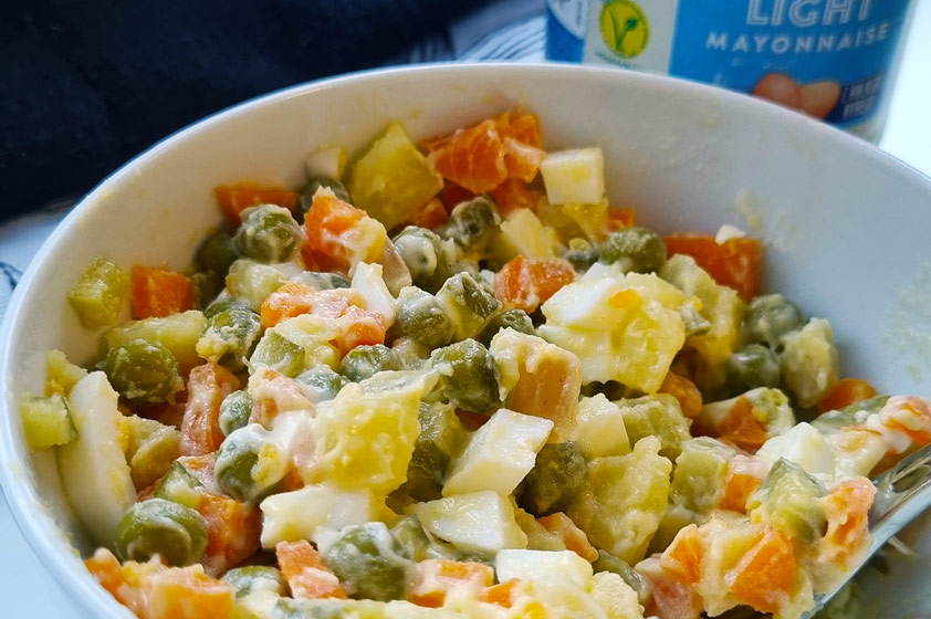 Lithuanian White Salad Recipe - Balta mišrainė - Prepare your Plates