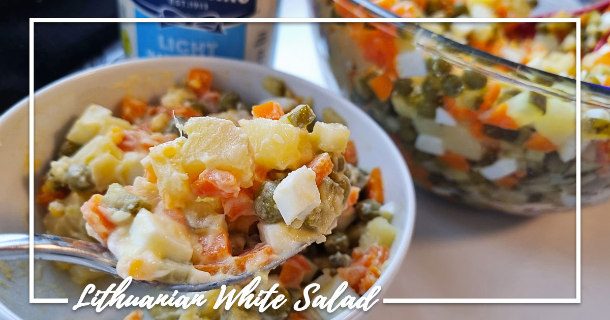 Lithuanian White Salad Recipe - Balta mišrainė - Prepare your Plates